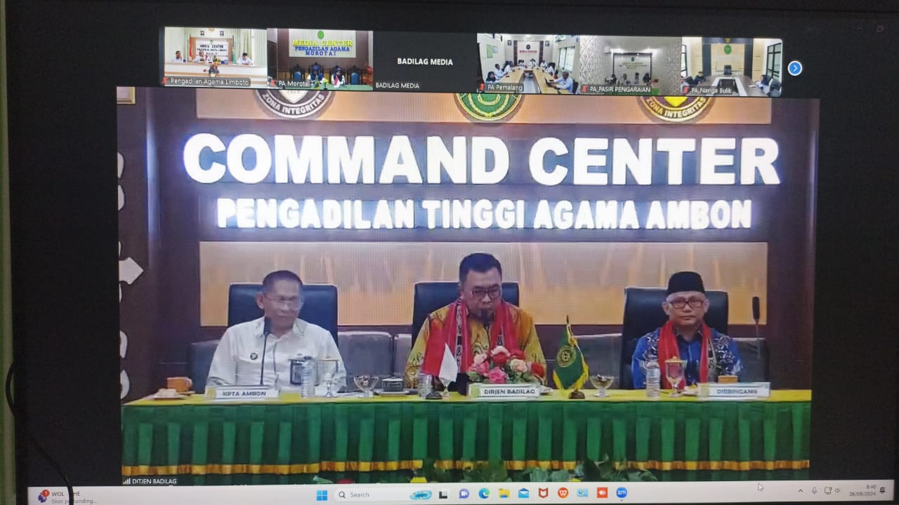Ketua Pengadilan Agama Limboto bersama Jajaran Ikuti Sosialisasi Sistem ...